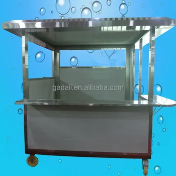 Commercial 304 Stainless Steel Mobile Food Carts With 4 Wheels - Buy ...