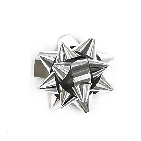 Customized Color Metallic Plastic Ribbon Star Bow for Gifts