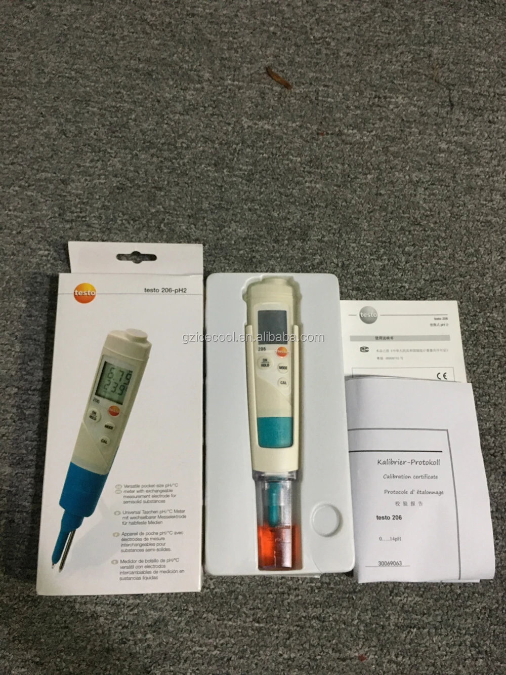Original Testo 206-ph2 Ph Meter No.0563 2062 For Milk And Fruit Semi ...