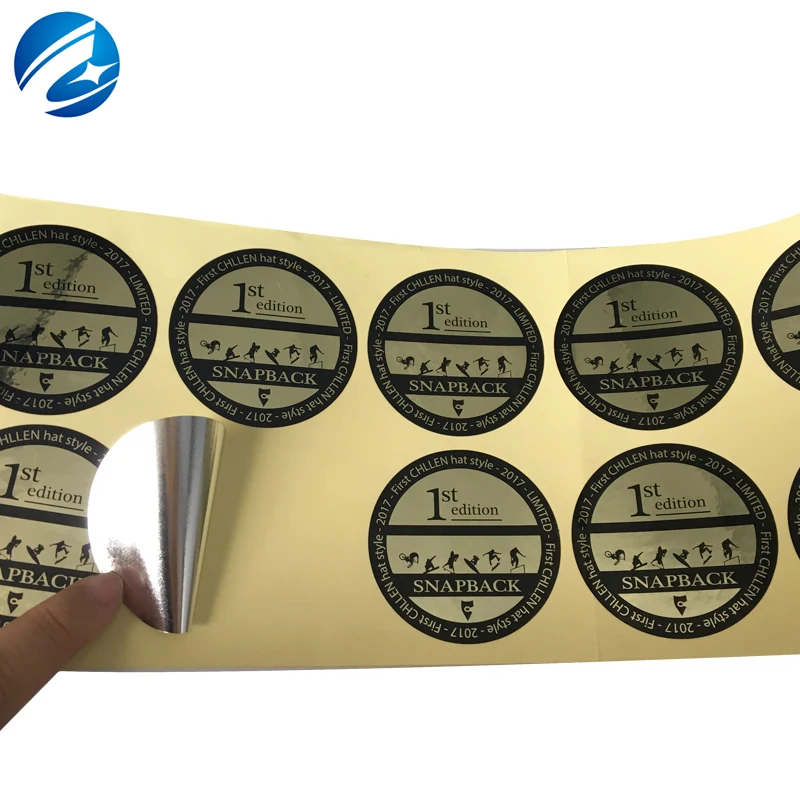 Custom Design Glossy Logo Snapback Stickers - Adhesive Hat Labels
