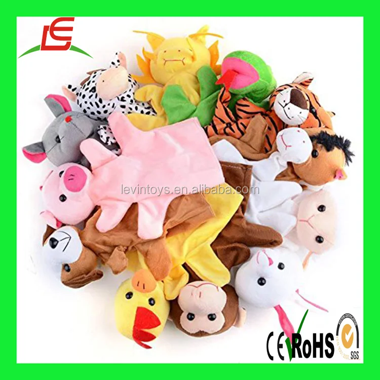 12pcs Plush Farm Animals Zoo Chinese Zodiac Kids Hand Puppets - Buy ...