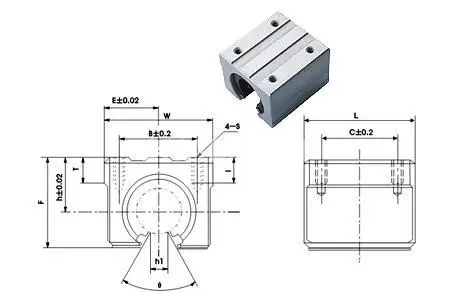 Sbr25uu Bearing Units Linear Motion Ball Bearing Units Sbr Series Sbr ...