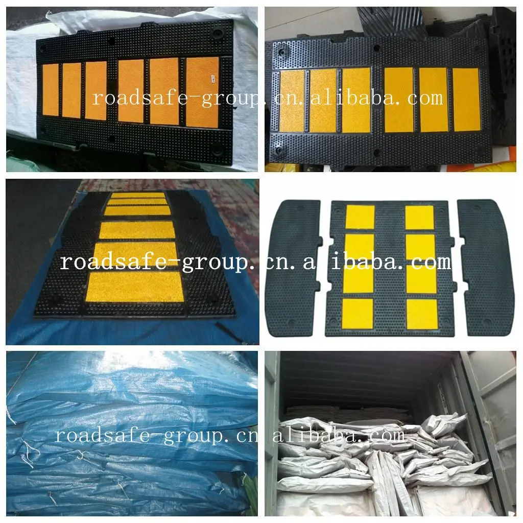Highway Road Speed Bumps Long Type Deceleration Rubber Traffic Barrier ...