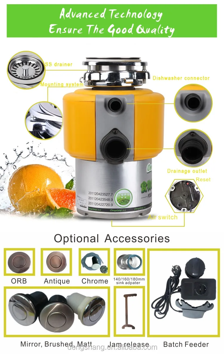 Household Electric Appliances Sink Grinder Food Waste Disposer With ...