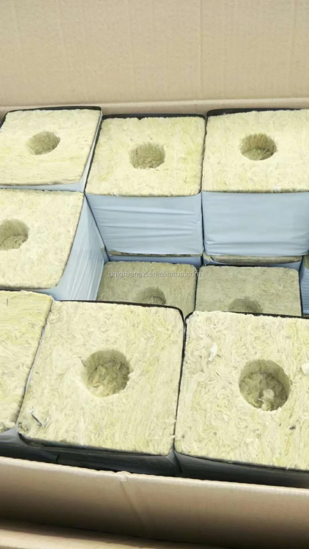 Hot Sale Wholesale Hydroponic Nursery Grow Rockwool Cubes With Planting ...