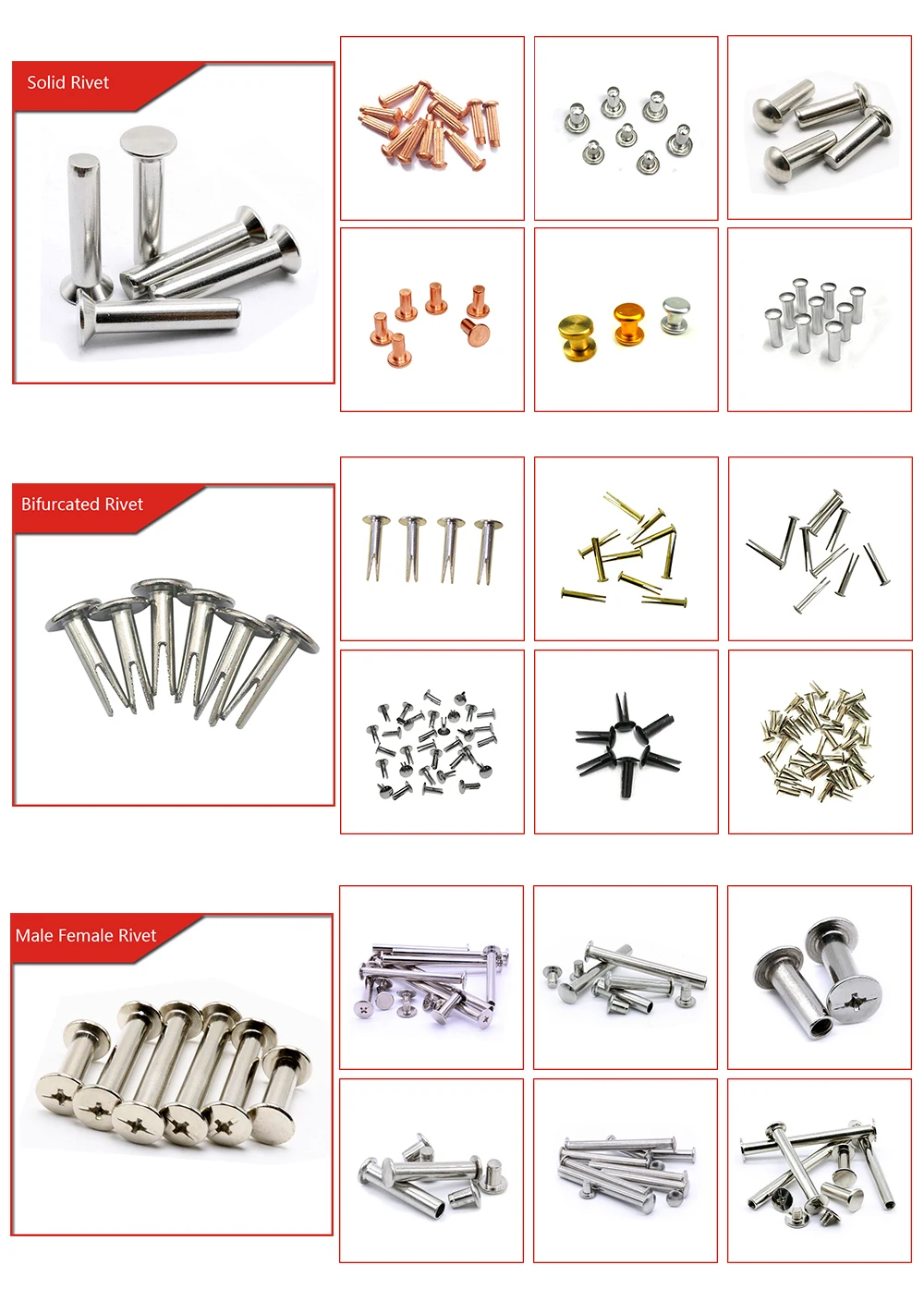 Customized Aaa Quality Various Dimensions Solid Rivets For Aircraft ...