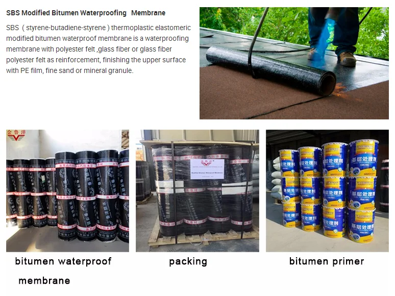 Torch on Modified SBS Bitumen Waterproof Asphalt Roofing Felt