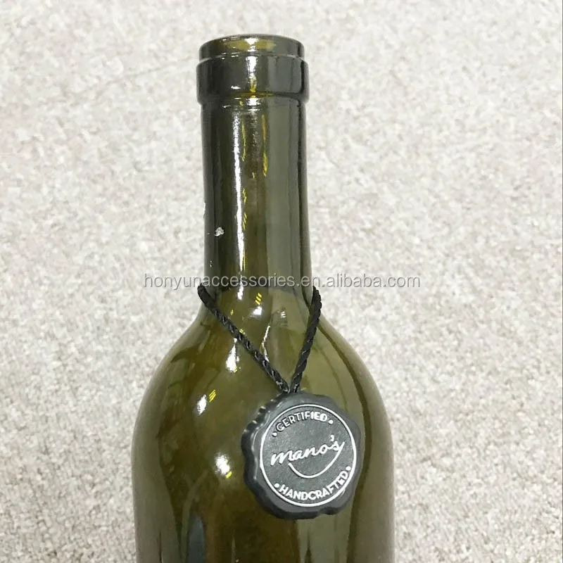 Personalized Brand Name Wine Bottle Neck Tags Garment Tags With Nylon ...