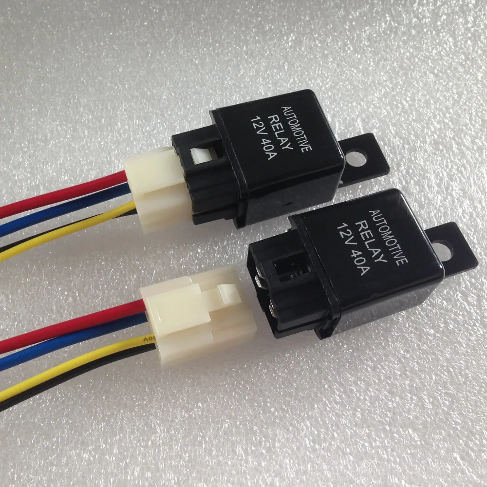 24v 12v Car Relay 40a 4pin Socket Connector With 4 Wires - Buy 12v Car ...