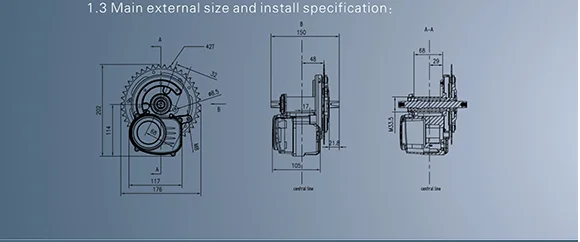 Tsdz2 36v 350w Mid Drive Motor Including Brake Level And Throttle - Buy ...
