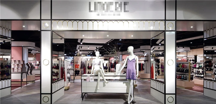 Wood Lingerie Store Display - Elegant Interior Design