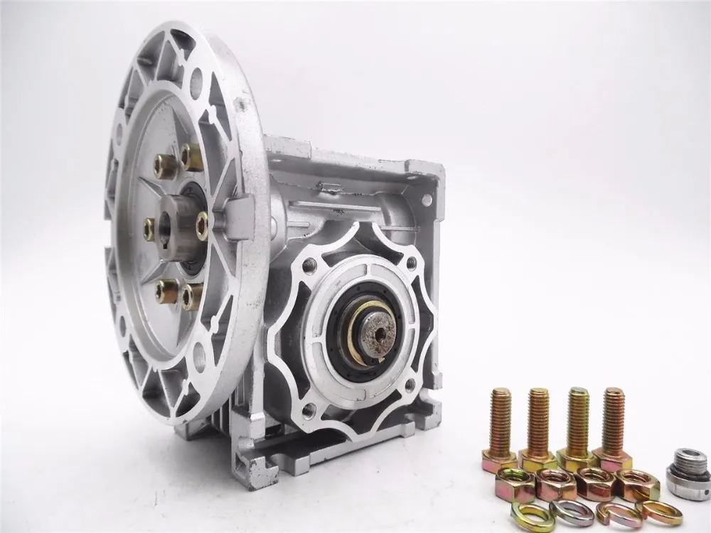 Ratio 50:1 Nmrv040 63b14 37nm Worm Gear Speed Reducer For 3 Phase Or ...