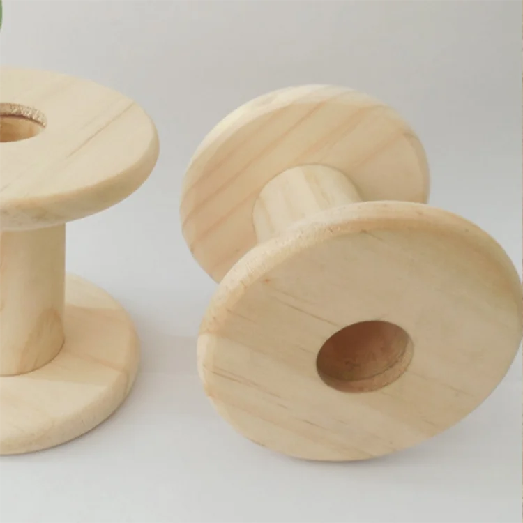 Custom Natural Color Pine Wood Spool Mini Wooden Spool Wooden Thread ...
