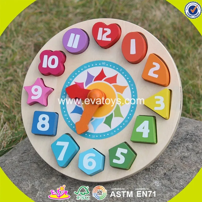 Toy New Design Wooden Alarm Clock Puzzle Educational Wooden Alarm Clock ...