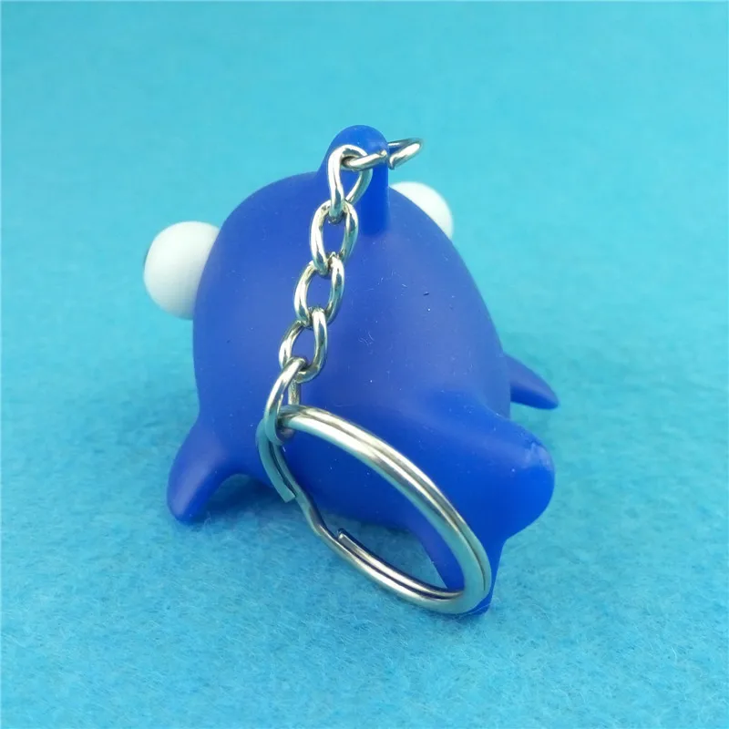 Custom Soft Blue Shark Pvc Keychains,Promotional Eyes Popper Animal ...