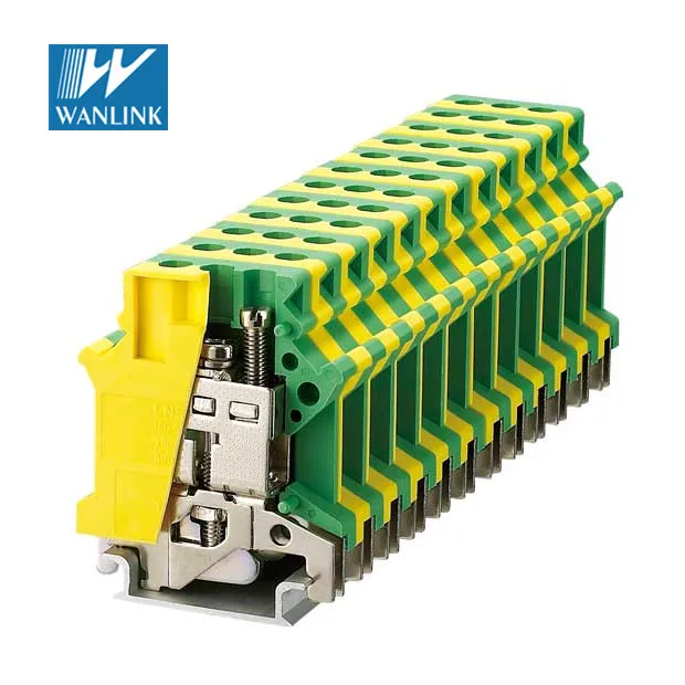 Uslkg16 Grounding Uk Type Phoenix Din Rail Terminal Blocks - Buy Uk Din Rail Terminal Block ...