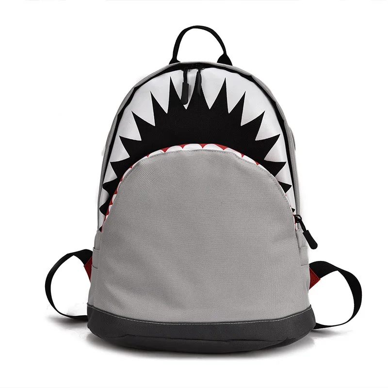 2019 New Products Canvas Shark Tooth Personality Stylish Trend Mochilas ...