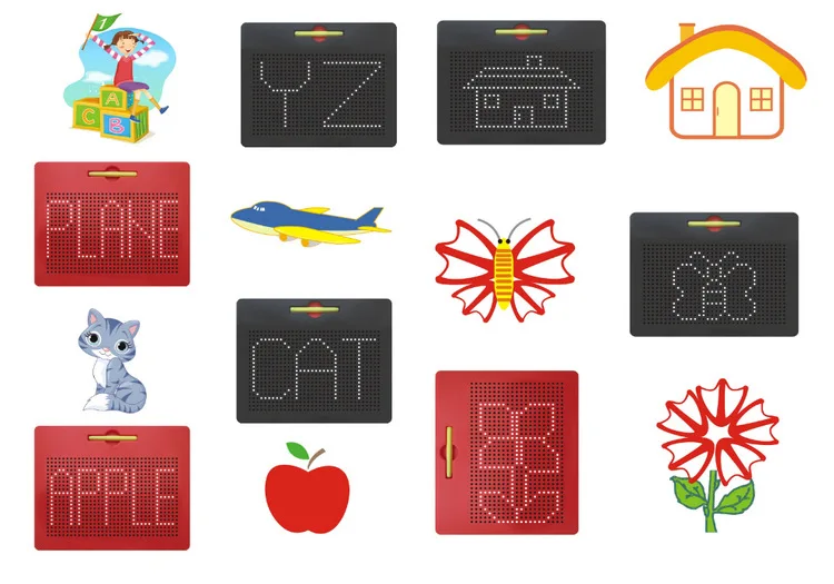 Plastic Mini Magpad Magnetic Writing Board Educational Toys For Kids ...