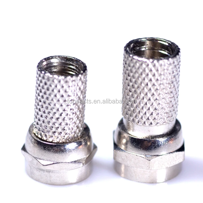 F Male Twin on RG58 RG9 RG6 RG7 RG11 Coaxial Connectors