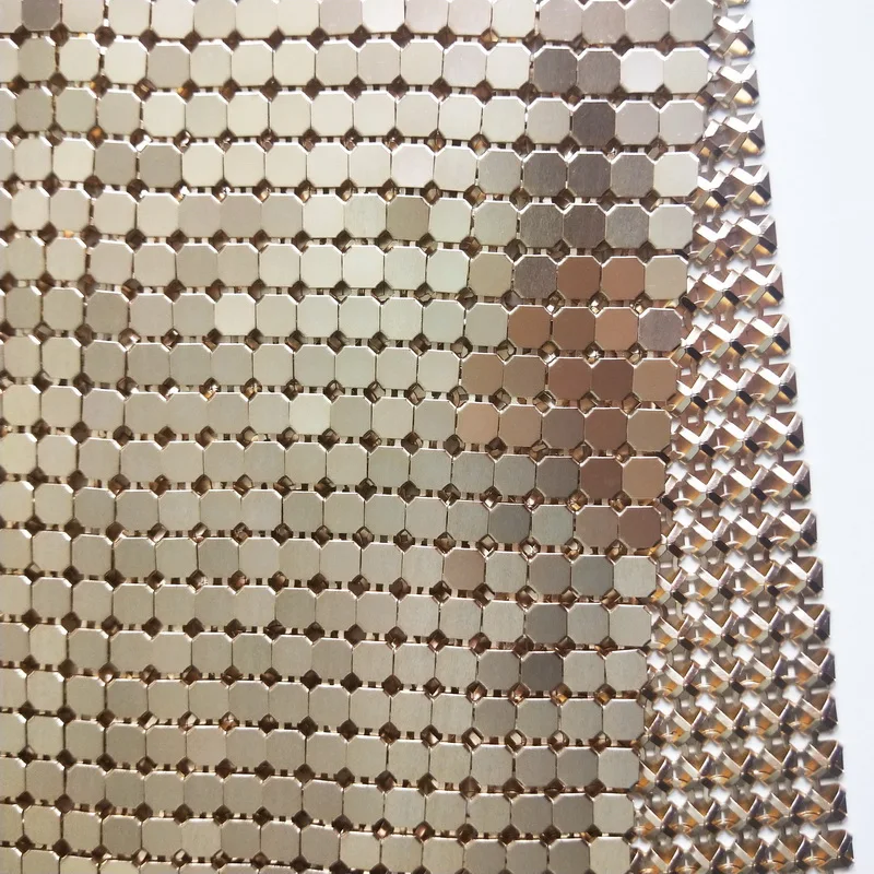 8 MM Metal Chain Link Curtain Fabric with Aluminum Sequins