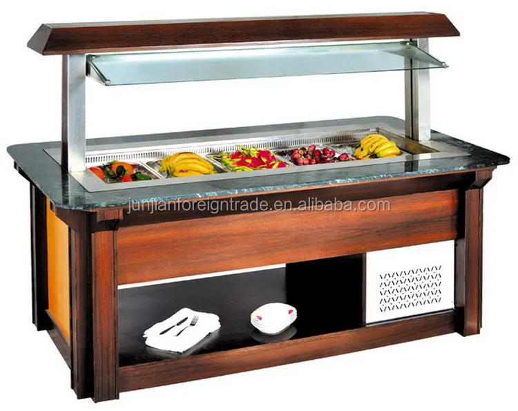 Fan Cooling Restaurant Equipment Salad Bar Buffet Food Chiller Made In ...