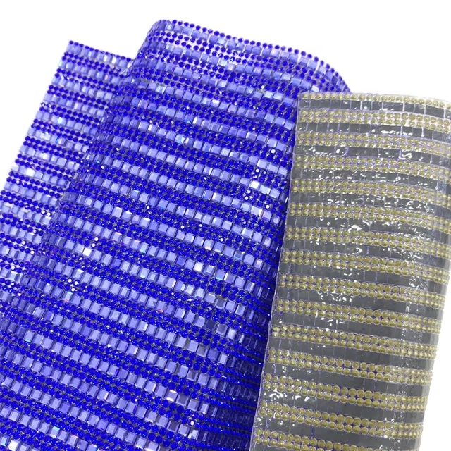S058 Hotfix Strass Mesh Sheet Adhesive Rhinestone Sheet Mesh For Home ...