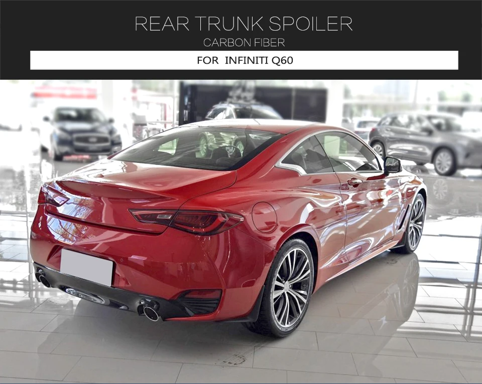 M4 Style Carbon Fiber Q60 Rear Spoiler for INFINITI Q60 2017-2019