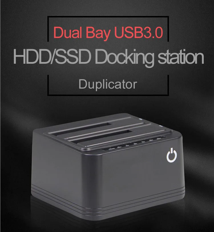 Usb3.0 Dual Bay Hdd Duplicator Support 8 Tb Hard Disk Drive Replication ...