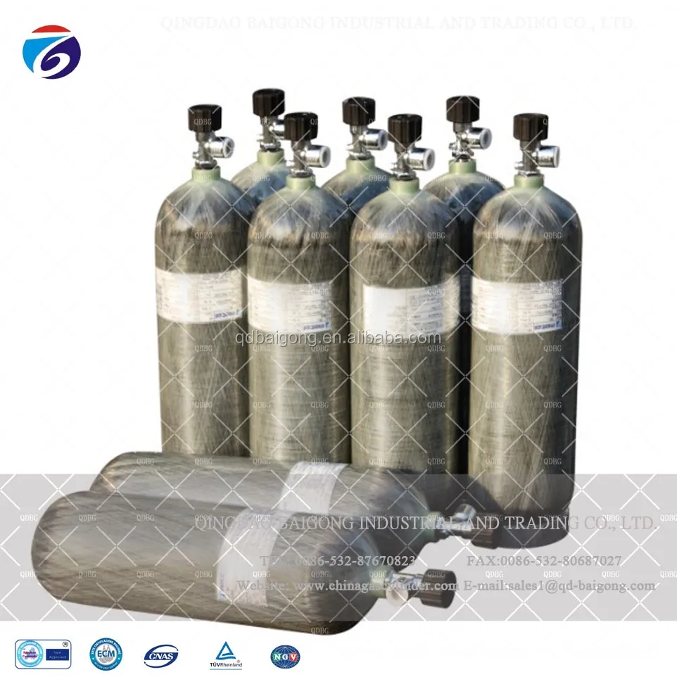High Pressure Gas Use Composite Material Carbon Fiber Wrapped Cylinder