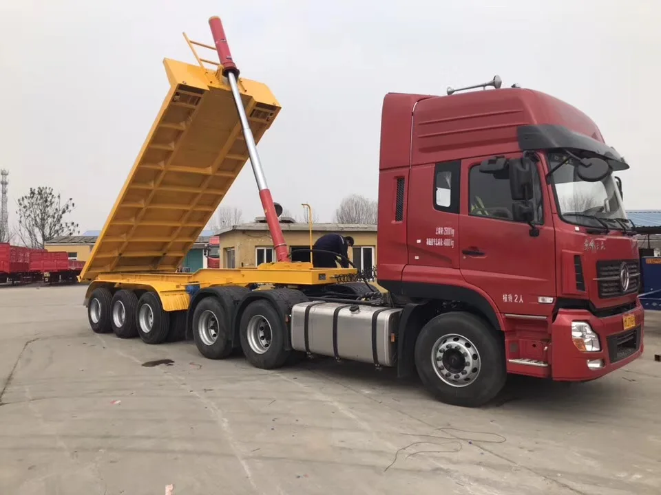 Hot Sale 3/4 Axles 40ft Side Wall Semi Trailer Flat Bed Mini Enclosed ...