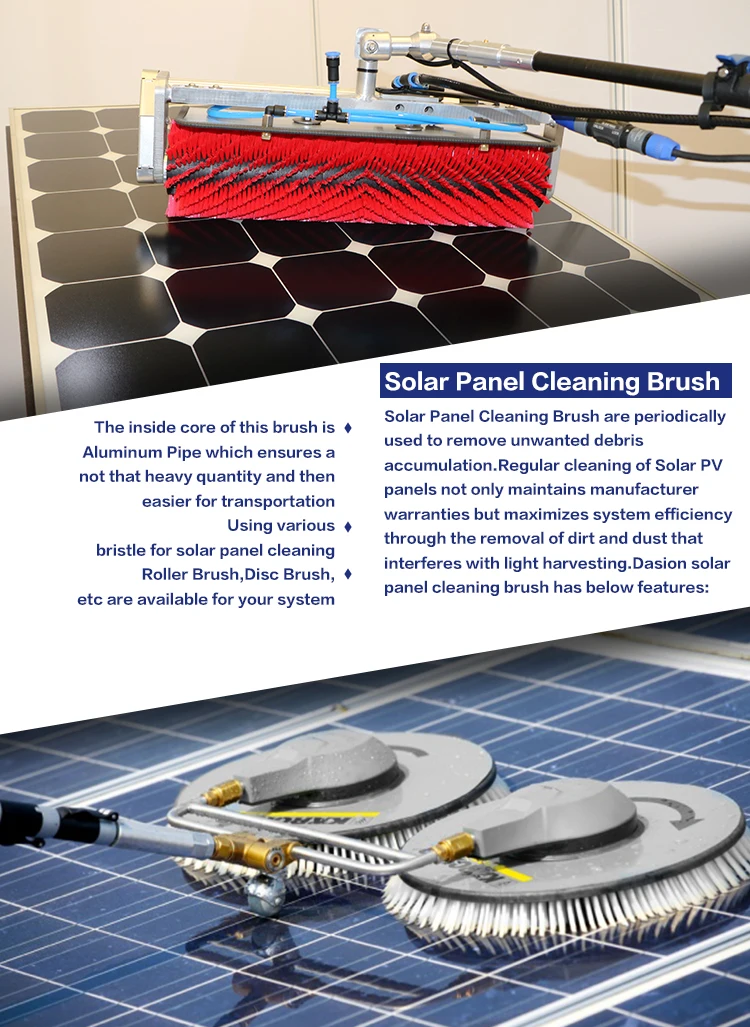 Pv Plant Water Cleaning Solar Panel Cleaning Roller Brush - Buy Roller ...