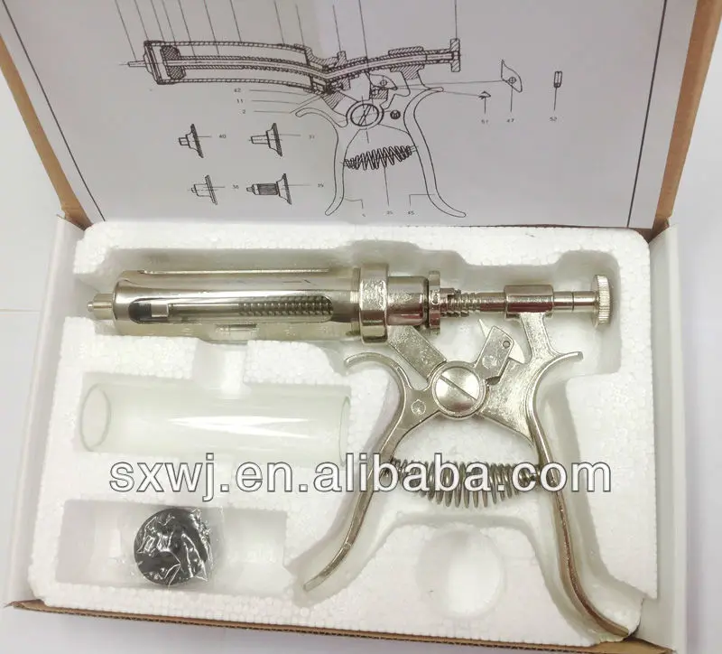 50ml Veterinary Semi-Auto Metal Revolver Syringe/injector