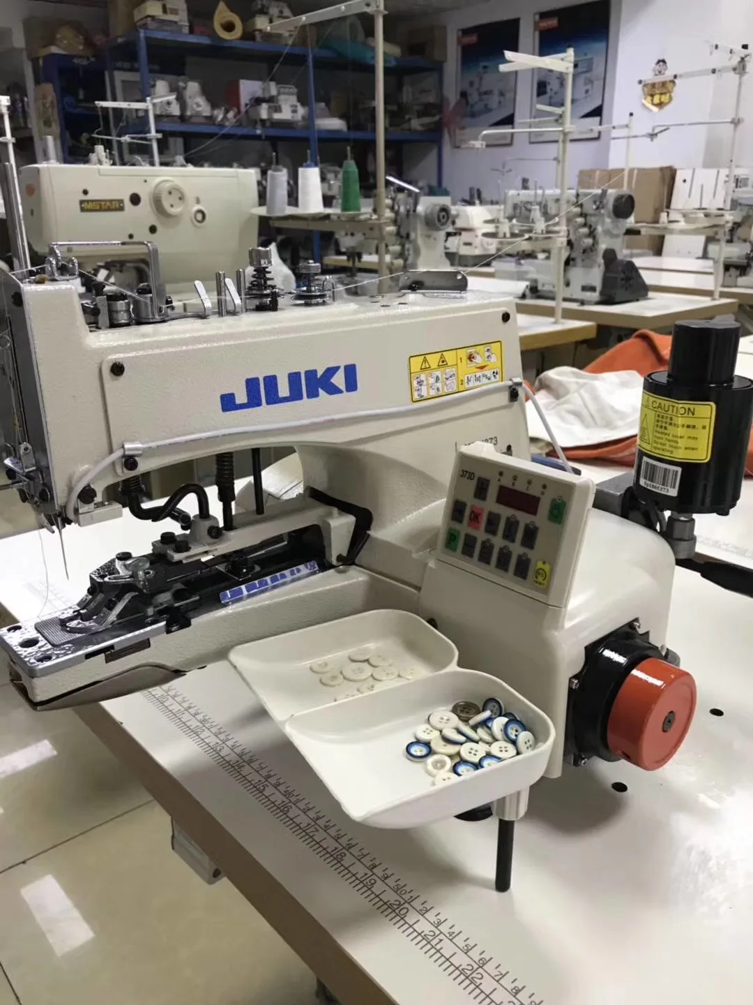 Juki MB-1377 Sewing Machine - Reliable Chainstitch Button Seaming