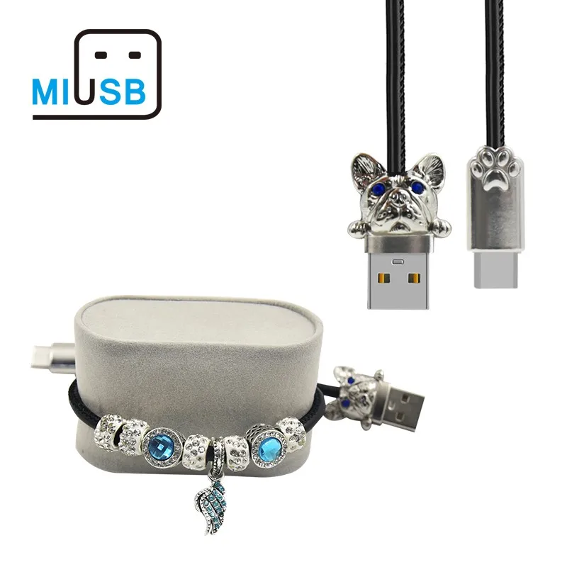 Micro Usb Charging Cable Bracelets Type C Usb Cable Leather Bracelet ...