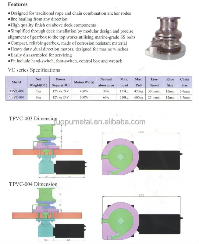 Efficient Yacht Anchor Windlass - Reliable Boat Solutions