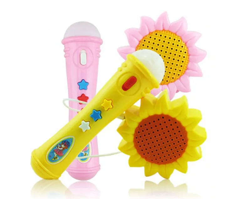 Sunflower Musical Plastic Electronic Kids Microphone Toy - Buy ...