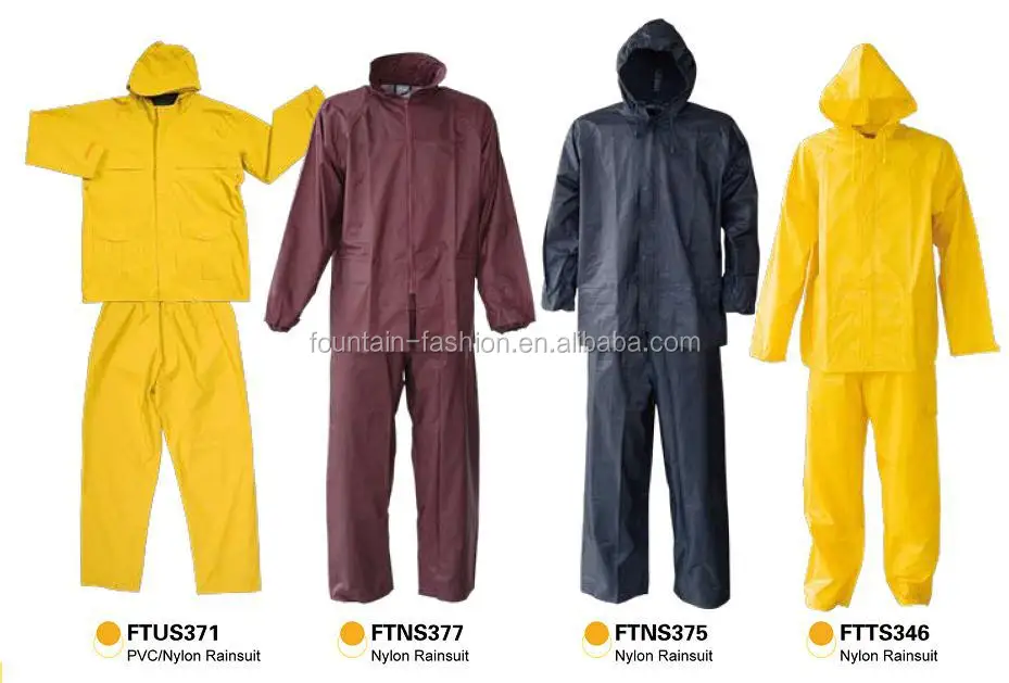 Pvc/polyester/pvc Raincoat - Buy Pvc/polyester/pvc 0.32mm Rainsuit,100% ...