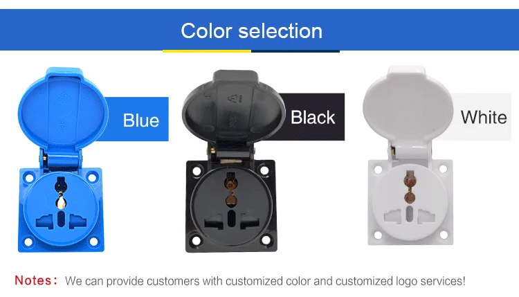 Yuadon IP44 Waterproof Socket - 3 Outlets, Fire Retardant Nylon ...