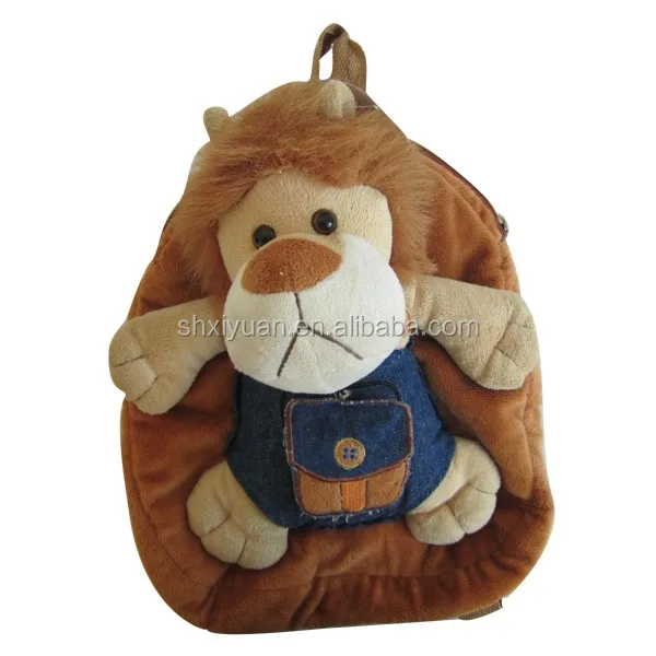 Stuffed Animals Bags Kids Child Plush Lion Backpacks Animal Shaped ...