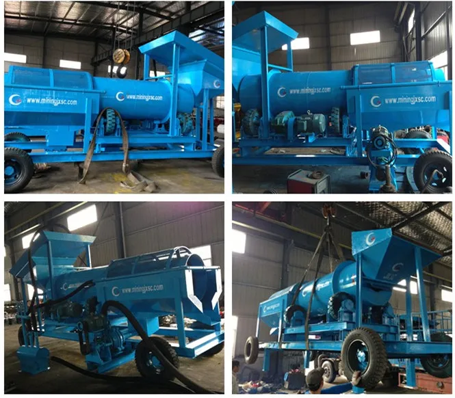 Factory Direct Sale Mobile Drum Scrubber Washing Machine For Gold ...