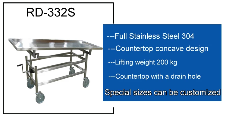 Roundfin Corpse Transport Morgue Cart Used With Autopsy Cleaning Table ...