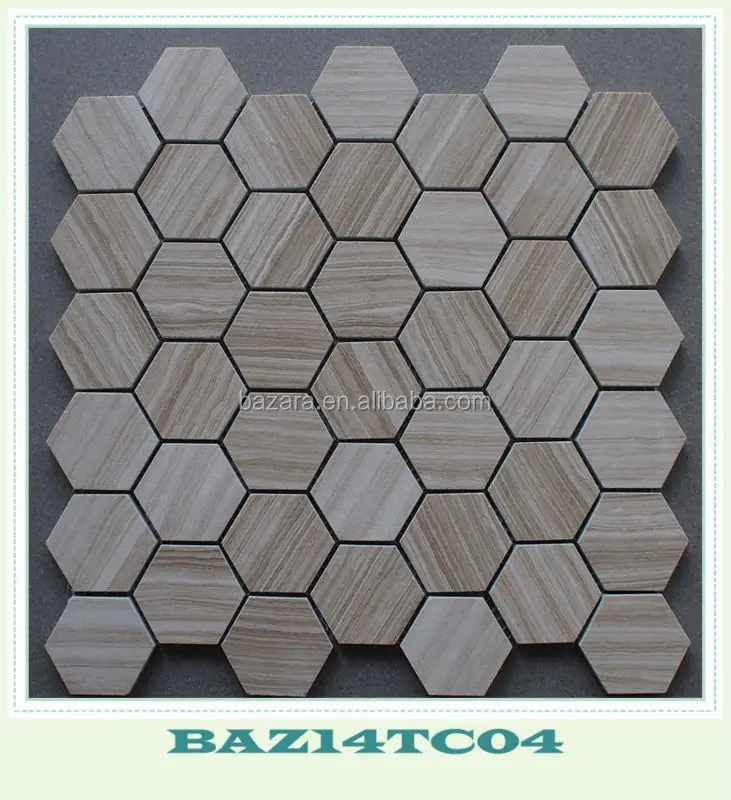 Rhombus Combination Tile - Hexagon Tile with Flower Pattern