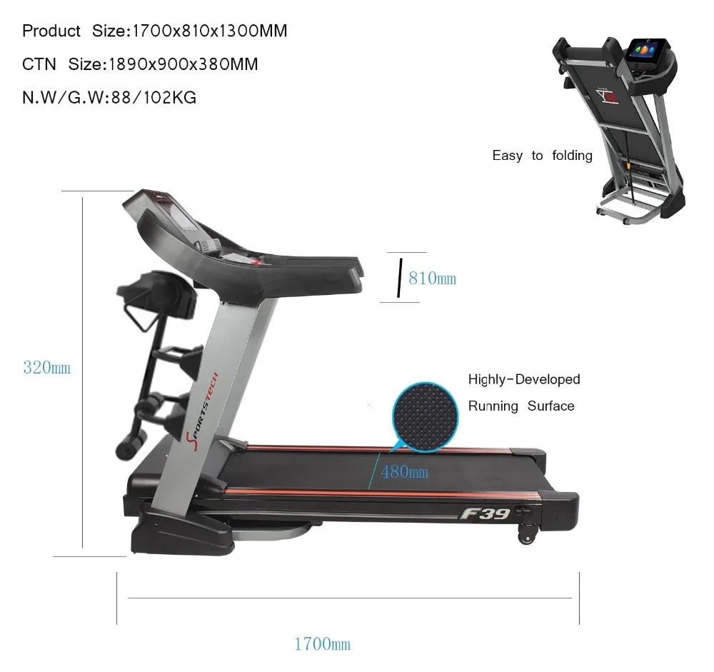 Treadmill Folding Electric Treadmill /motorized Home Running Machine ...
