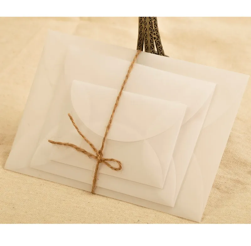 175x125mm Translucent Glass Paper Envelope With Gold Line - Buy Glass ...