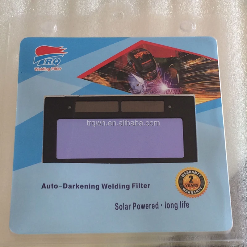 Aqua Blue And True Color Welding Fiter Lens Auto Darkening Solar Power ...