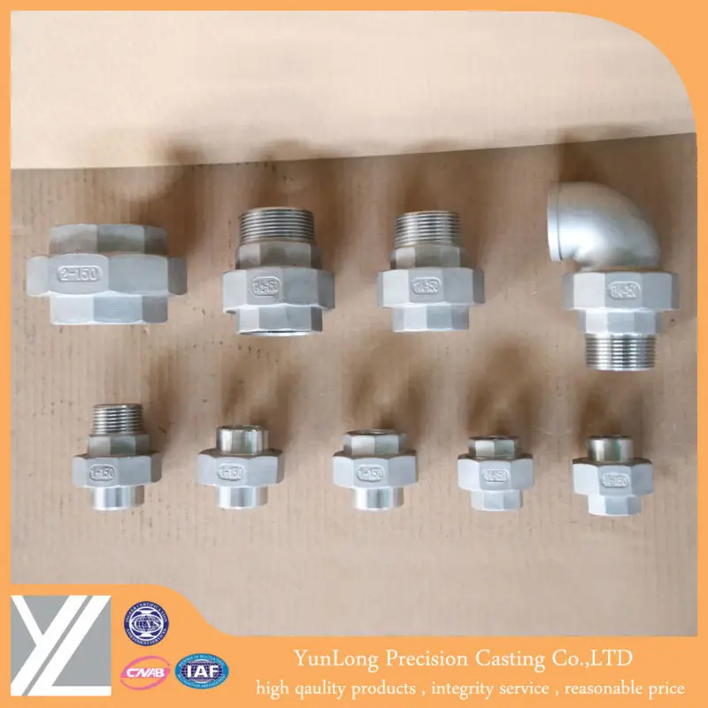 150# Stainless Steel 304 316 Pipe Fittings With Bsp Thread Nipple ...