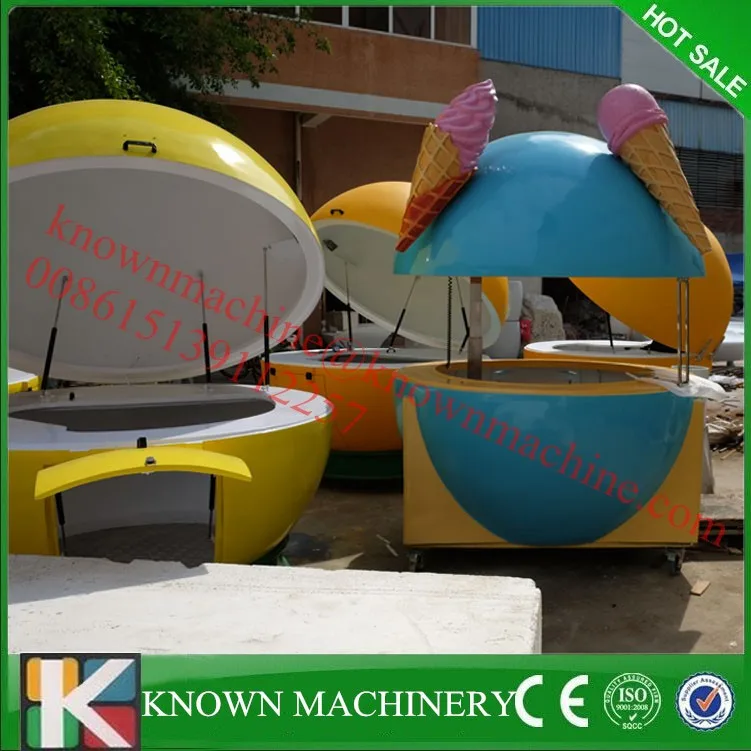 Oem Ice Cream Shape Mobile Street Outdoor Fiberglass Buffet Kiosk Food ...