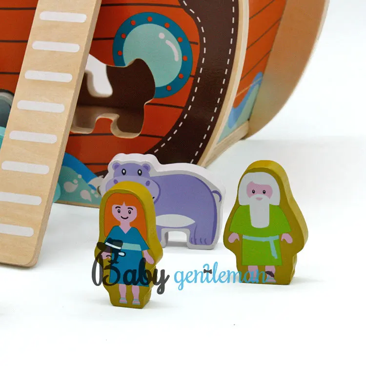 Hot Selling Educational Wooden Noahs Ark Shape Sorter For Children ...