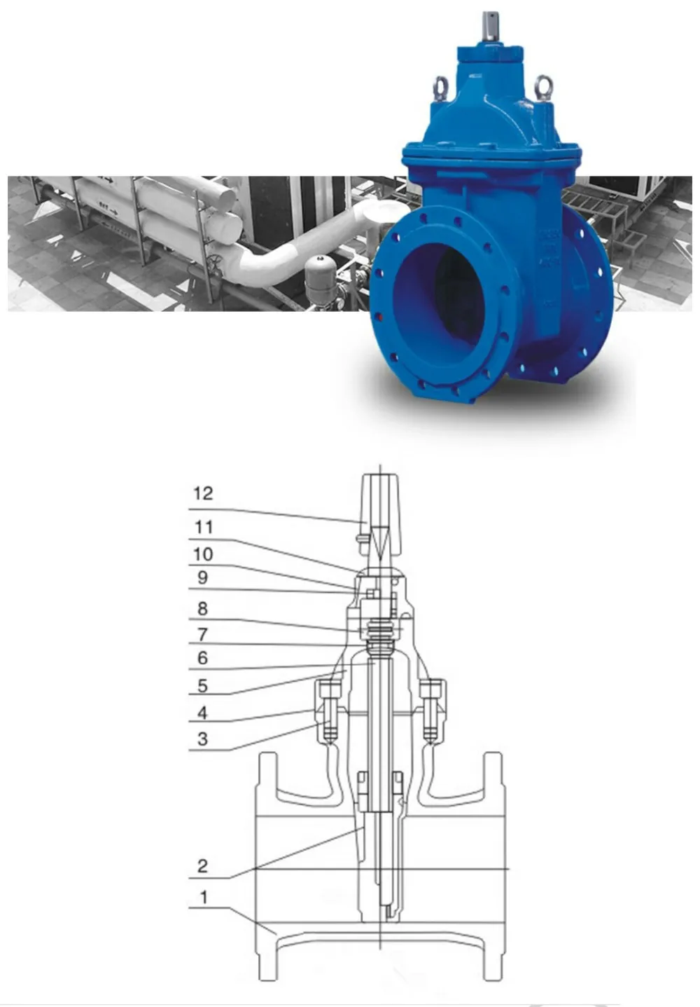 Custom Manual Operation Of Cast Iron Wafer Lug Type Knife Gate Valve ...