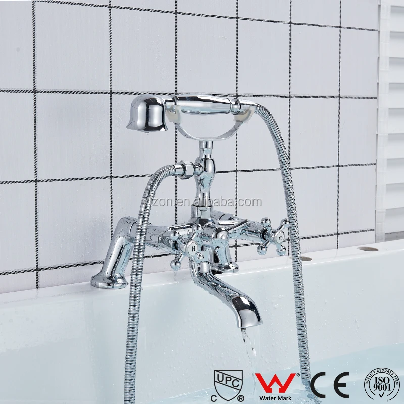 Chrome Telephone Type Bathroom Shower Head Set Wall Mounted Double ...